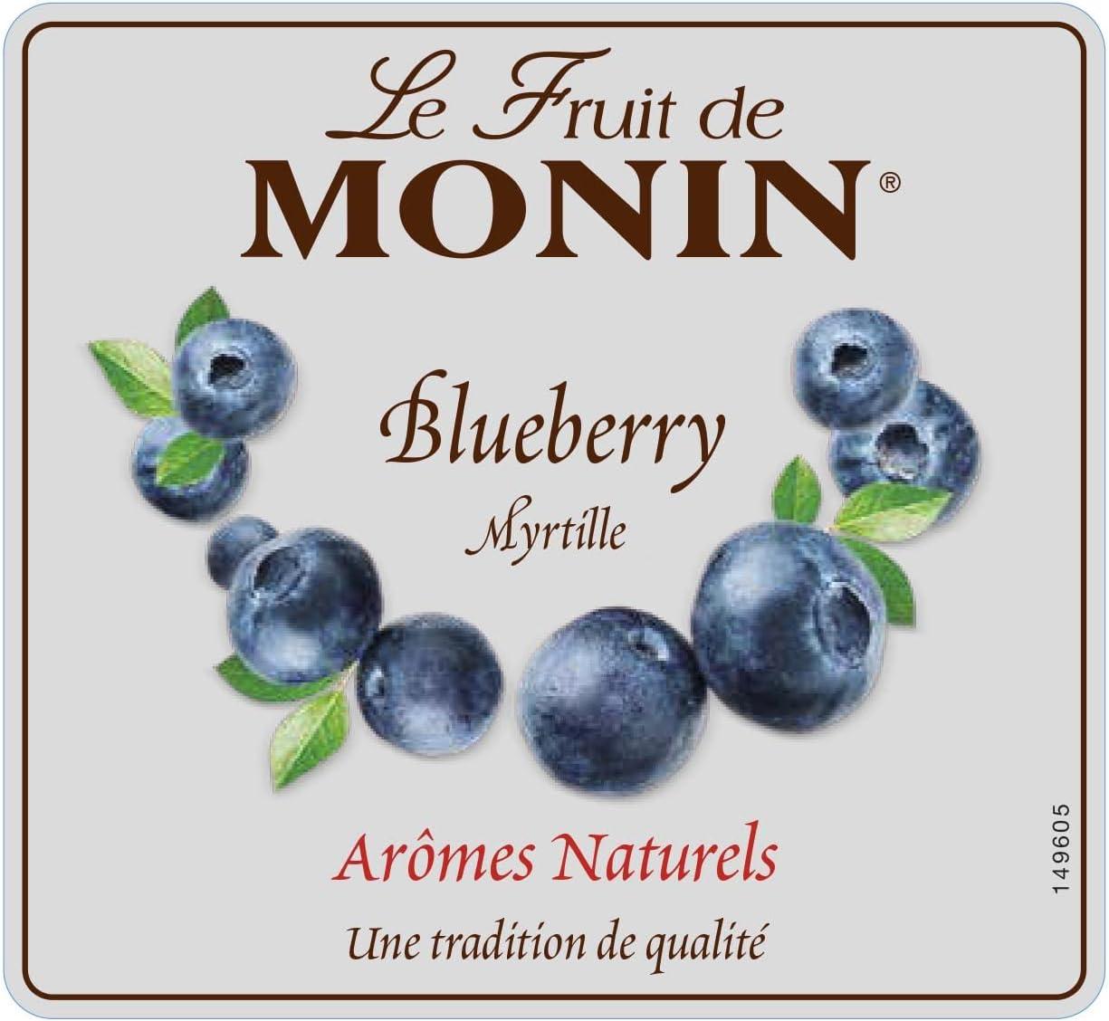 MONIN Blueberry Fruit Mix Puree 1 Litre - Ideal for Cocktails ...