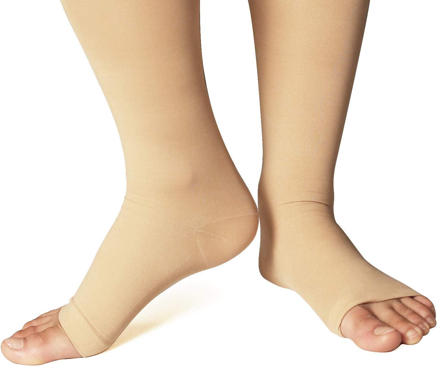 +MD Open-Toe Thigh High Compression Stockings 23-32mmHg | Firm Medical ...