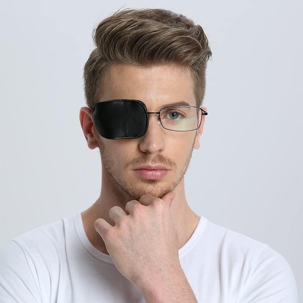FCAROLYN Silk Eye Patch for Glasses - Treat Lazy Eye/Amblyopia ...