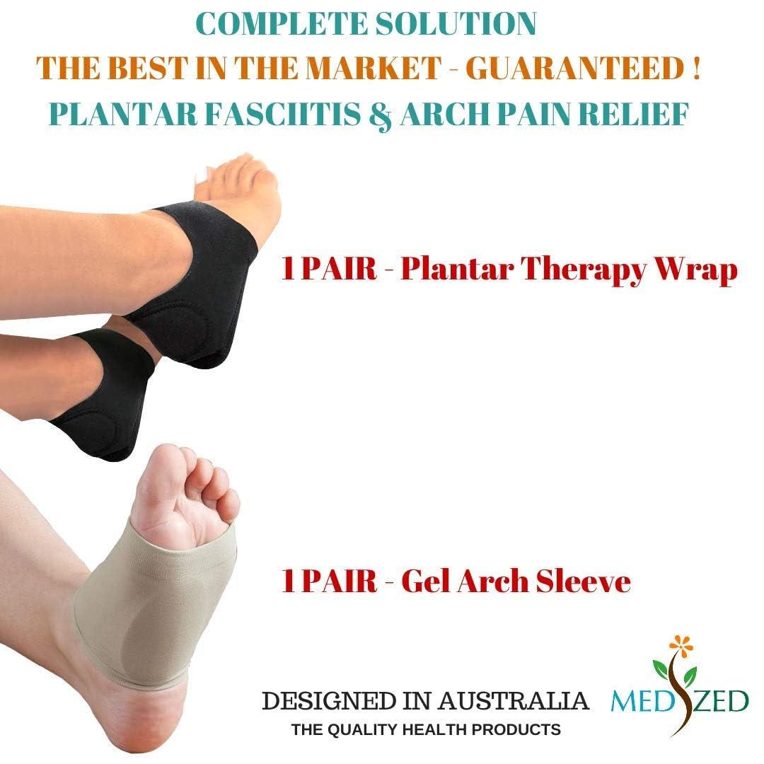 MEDIZED Plantar Fasciitis Therapy Wrap - Heel Foot Pain Relief & Arch ...