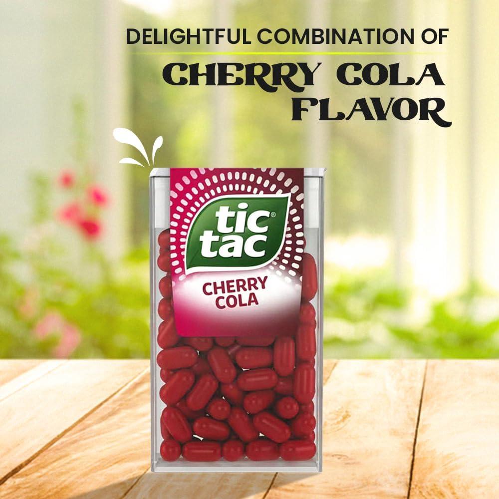 Cherry Cola Tic Tac Mint Sweets - 6 Count Pack for Refreshing Little ...