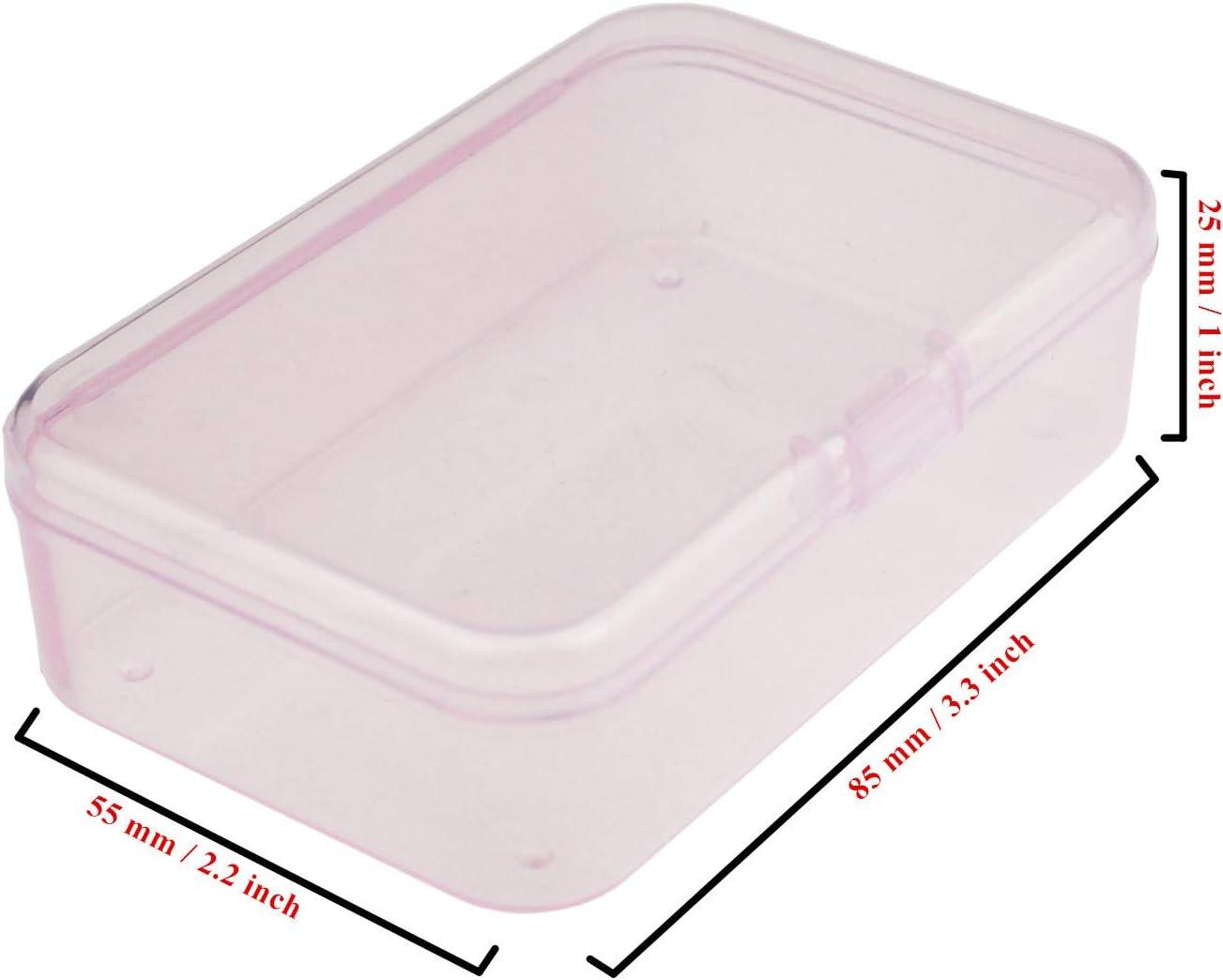 Goodma 12 Pieces Mini Rectangular Plastic Boxes - Pink Storage ...