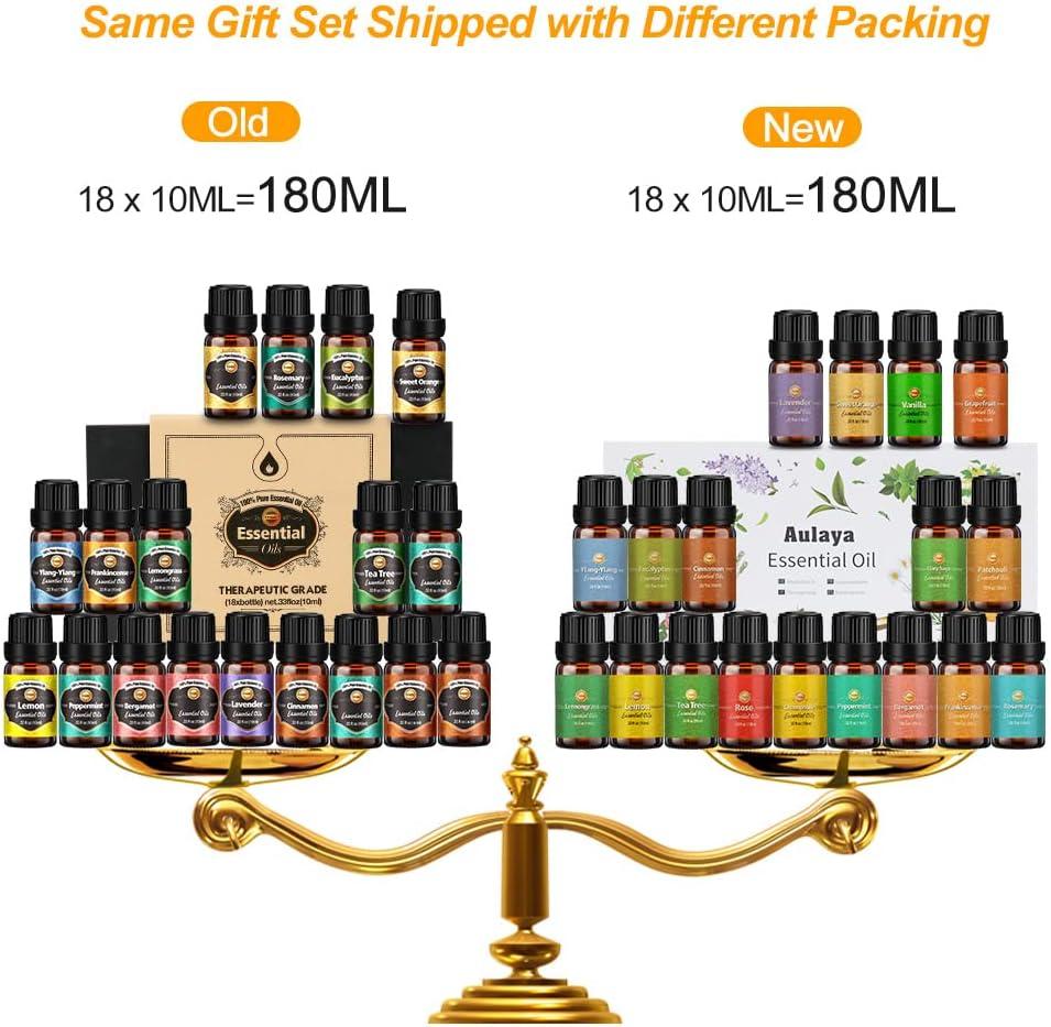 Home Diffuser Oil Set - 18x10mL Tea Tree, Lavender, Eucalyptus, and ...