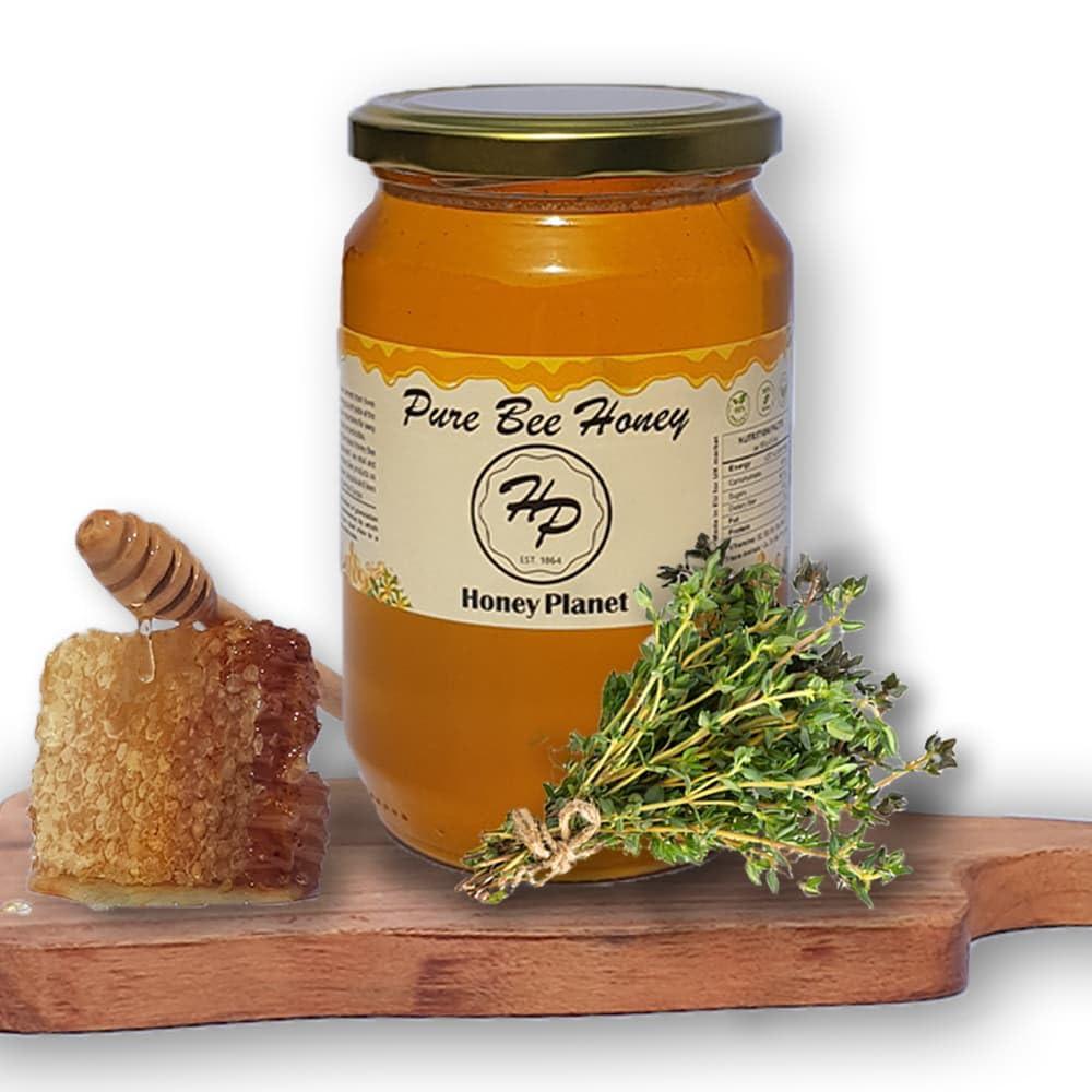 Natural Thyme Raw Honey from ECO Area Natural Sweetener Pure Unprocessed Unpasteurised ...