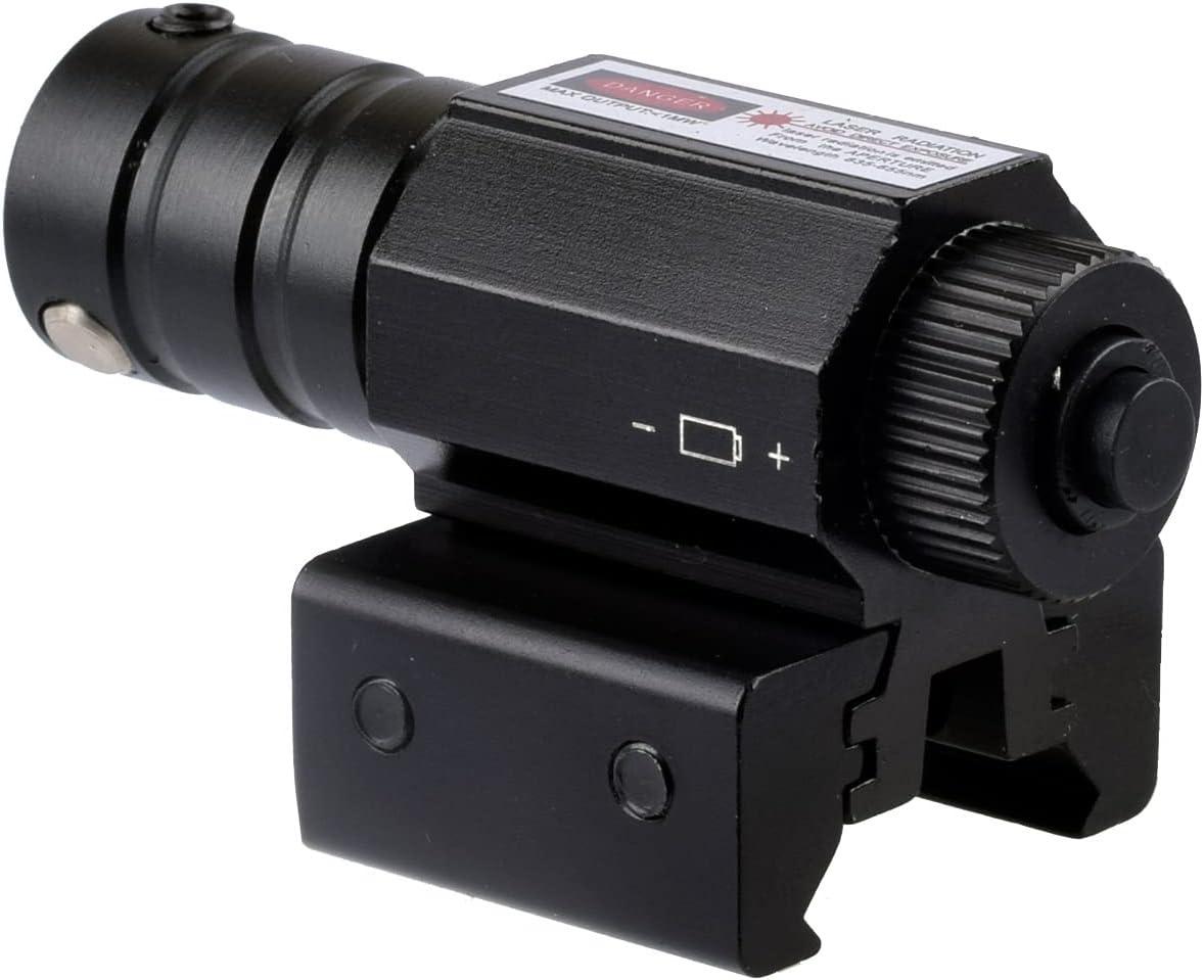 Compact Tactical Red Laser Sight with Picatinny Rail Mount for Pistol ...
