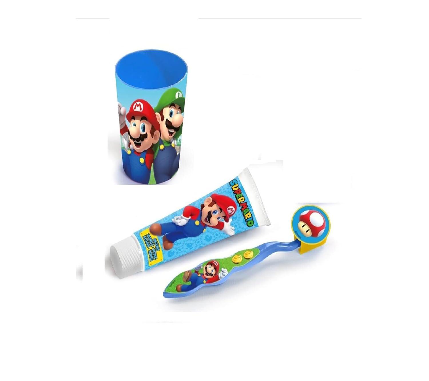 Super Mario Neceser Infantil - Toothpaste Bepillo Dental & Vaso ...