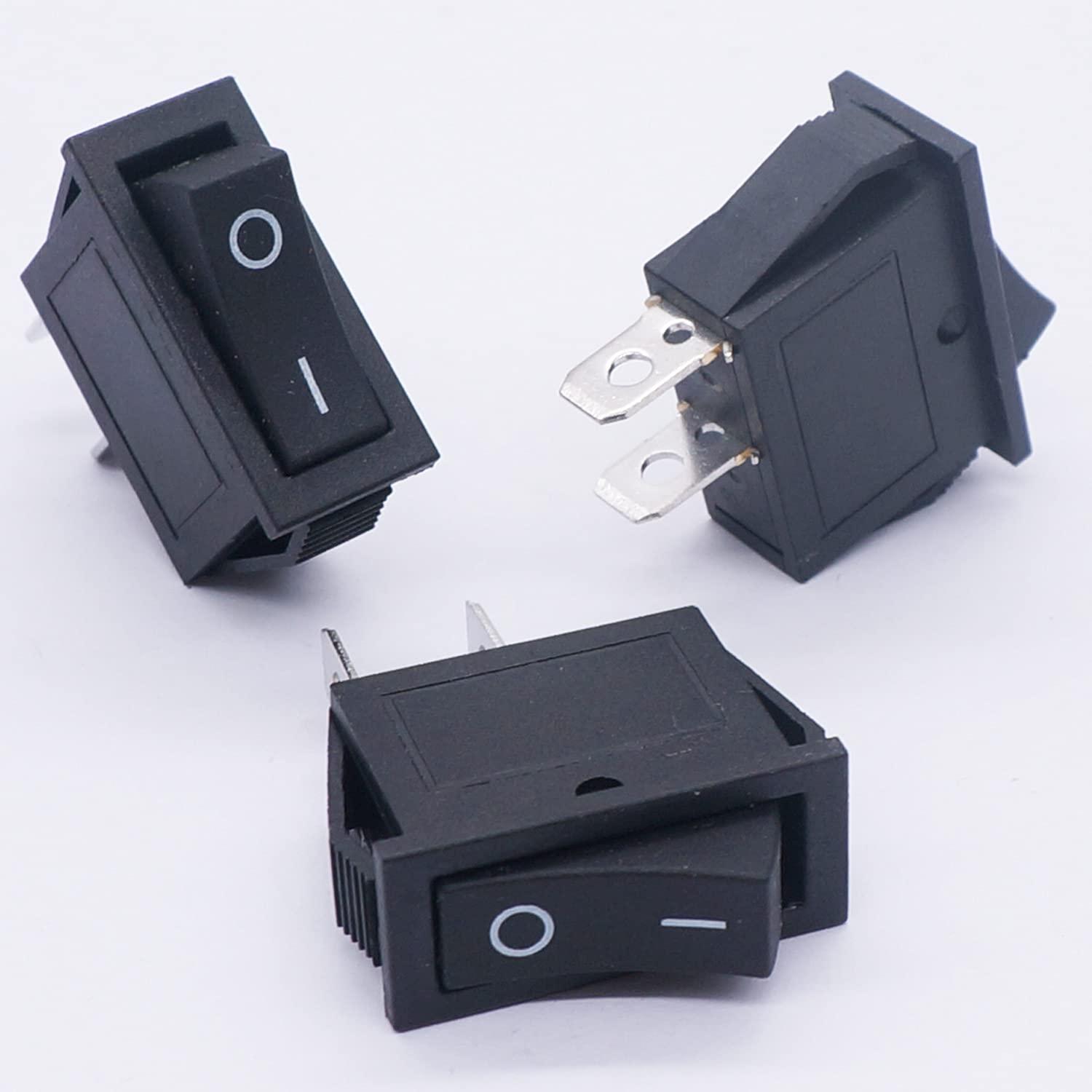 Twidec 5Pcs Rocker Switch 2 Pins 2 Position ON/Off AC 15A/125V 20A/250V ...