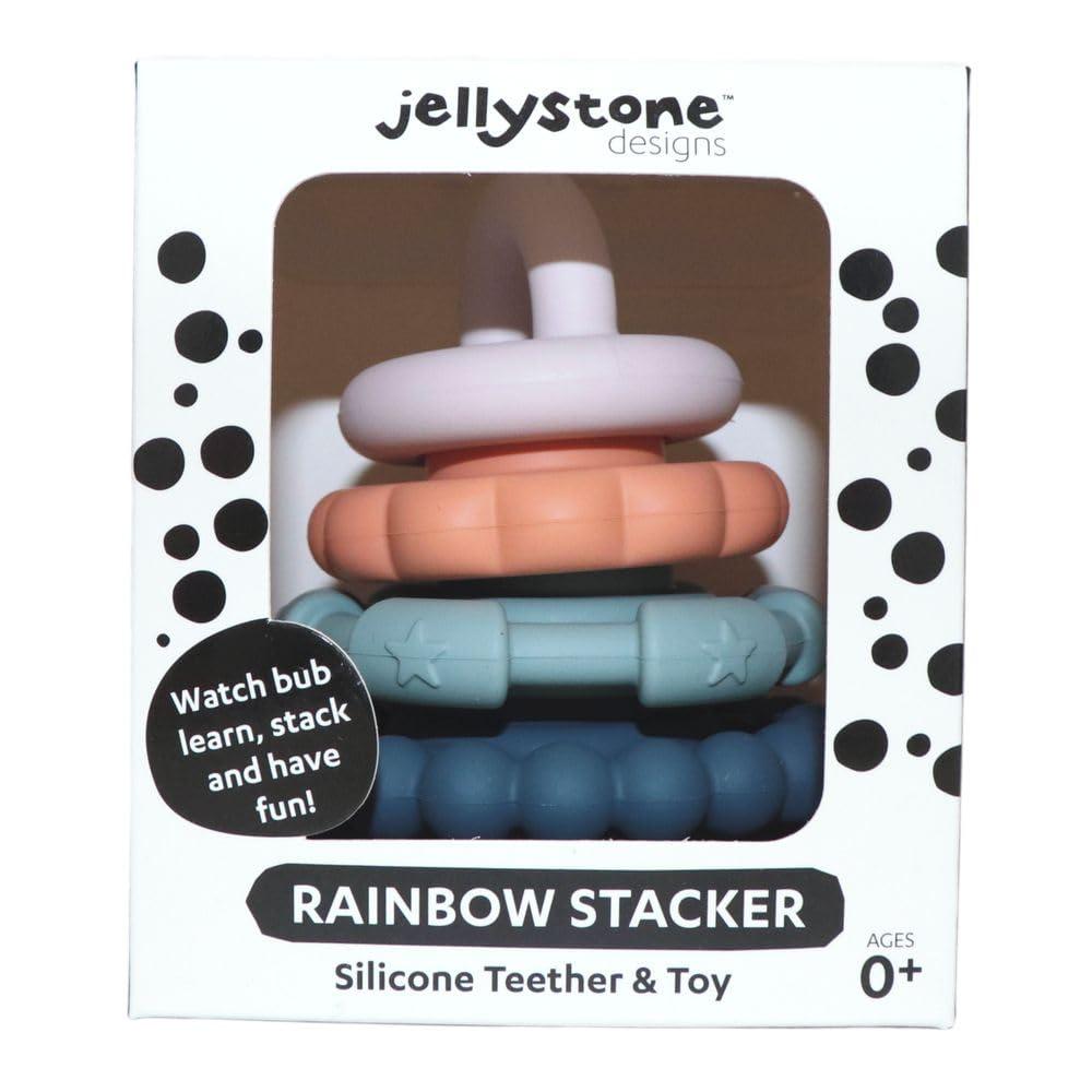 Jellystone Designs JSSTE Rainbow Teether & Baby Stacker Toy - Safe ...