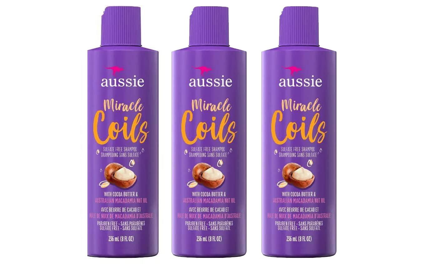 Aussie Coils Sulfate Free Shampoo - 8 fl oz (3 Pack) | Gentle Cleansing ...