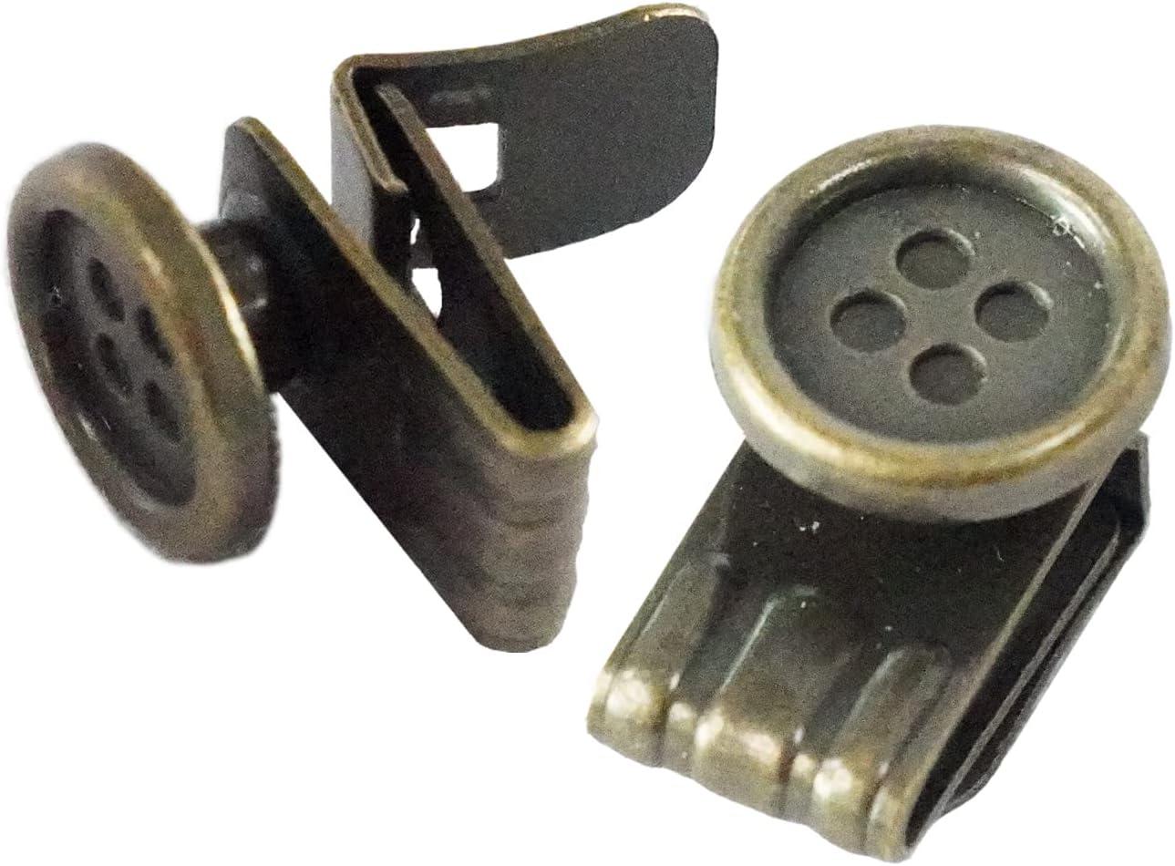 KUNN Mask Button Movable No Sew Button End Suspenders Clips for Pants ...