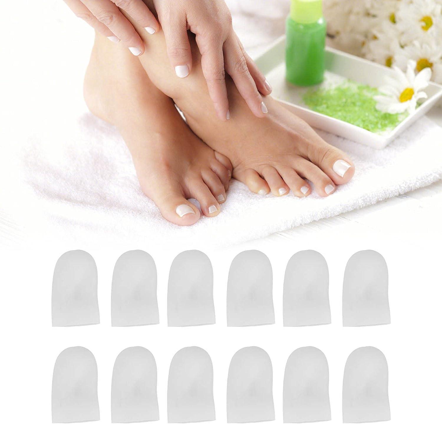 Soft Gel Toe Protectors - 12pc Silicone Toe Guards for Foot Pain Relief ...