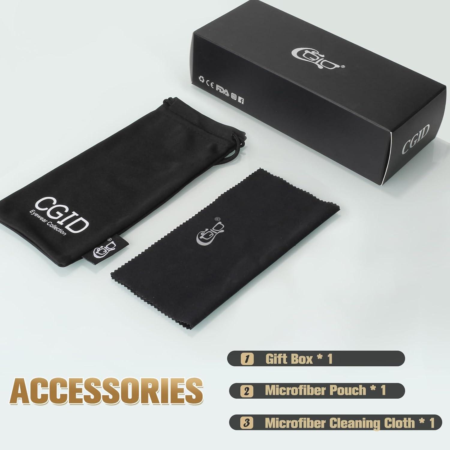 CGID 50s Retro Nerd Glasses - Half Frame Horn Style Rockabilly Geek ...