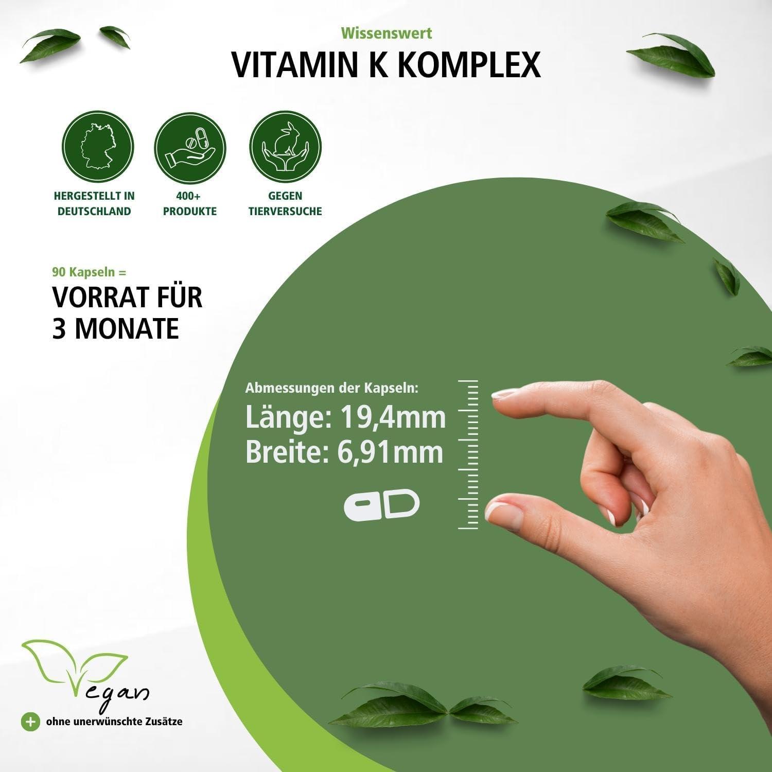 Fairvital Vitamin K Complex - Super K with K1 & K2 MK-7 | High-Dose ...