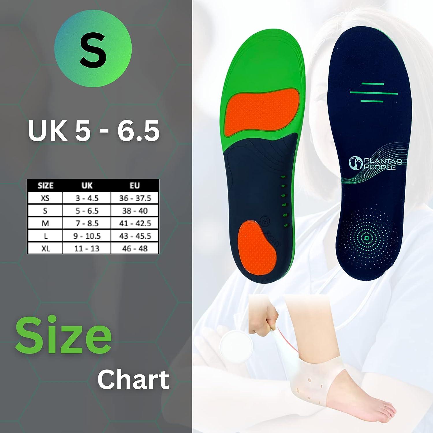 Plantar People Orthotic Insoles with Arch Supports & Silicone Heel Pads ...