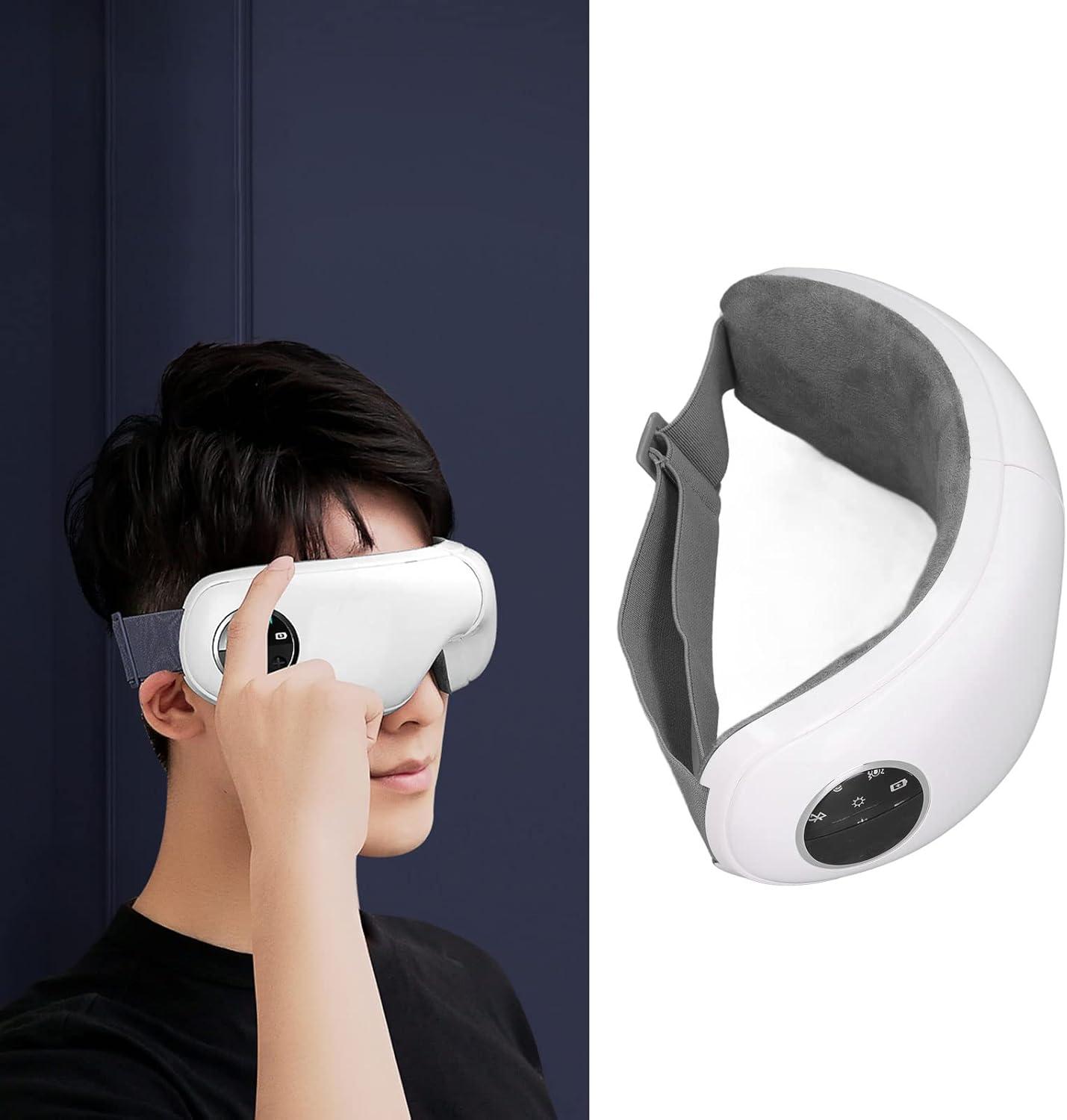 Eye Massage Device with Heating & 5 Vibration Levels - Rechargeable for ...