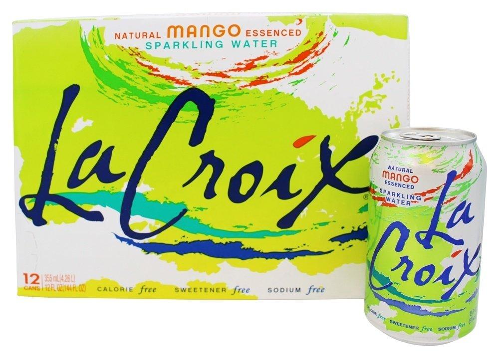 La Croix Naturally Essenced Sparkling Water Variety Pack 12 ounce Can (Mango 24 x 12 oz)