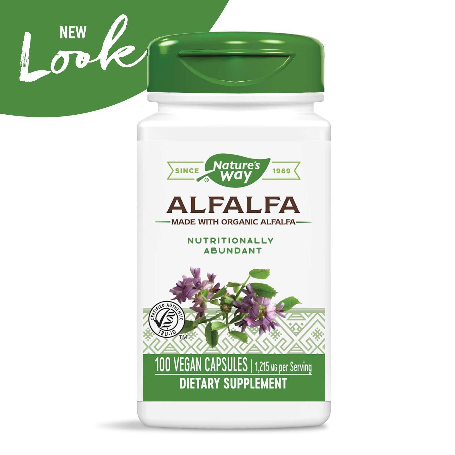 Organic Alfalfa Young Harvest 405mg | Nature's Way Vegan Capsules - 100 ...