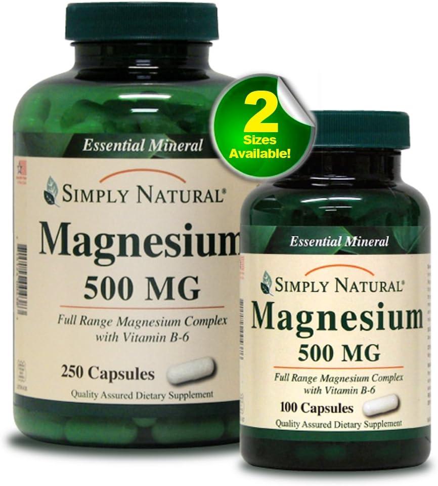 Simply Natural Magnesium 500mg - 100 Capsules | Pure and Potent ...