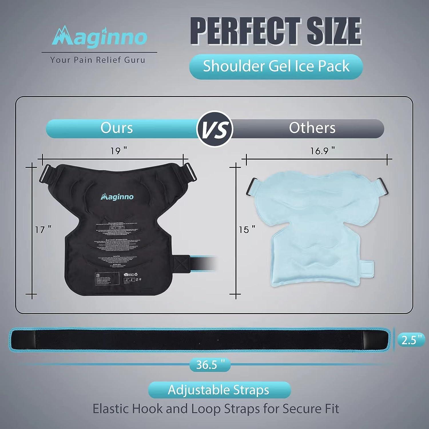 Maginno Shoulder Ice Packs - Reusable Heat/Cold Therapy for Shoulder ...