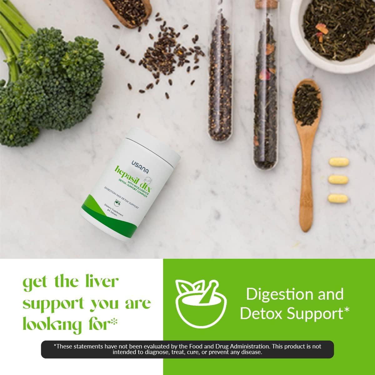 USANA Hepasil DTX Liver Support Supplement with InCelligence Detox Complex - 84 Tablets | Buy ...