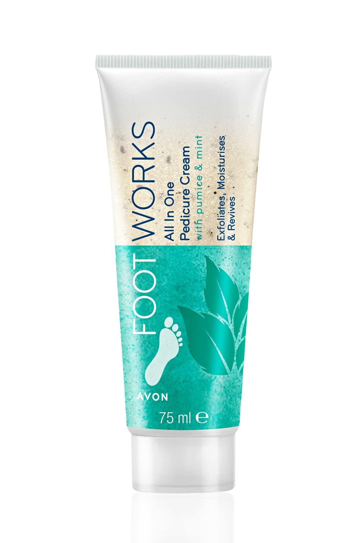 Avon Footworks All in One Pedicure Cream Moisturizes & Revives with ...