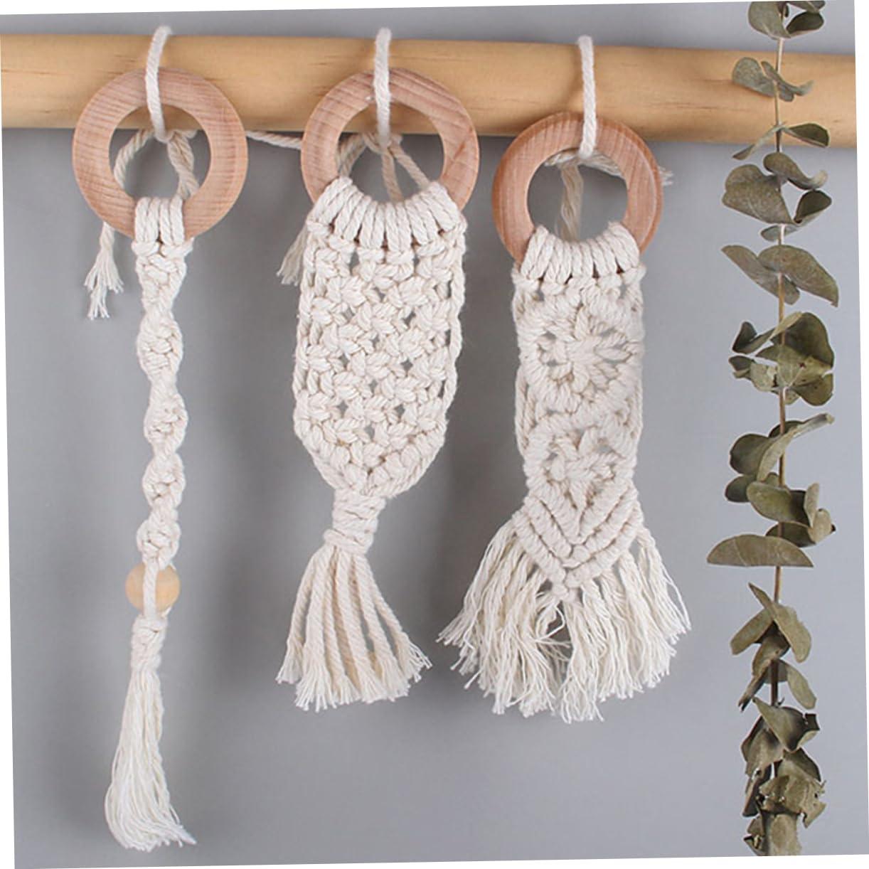 Buy Abaodam 9 Pcs Cotton Rope Bite Stick Toys - Molar Rod & Hand-Woven ...