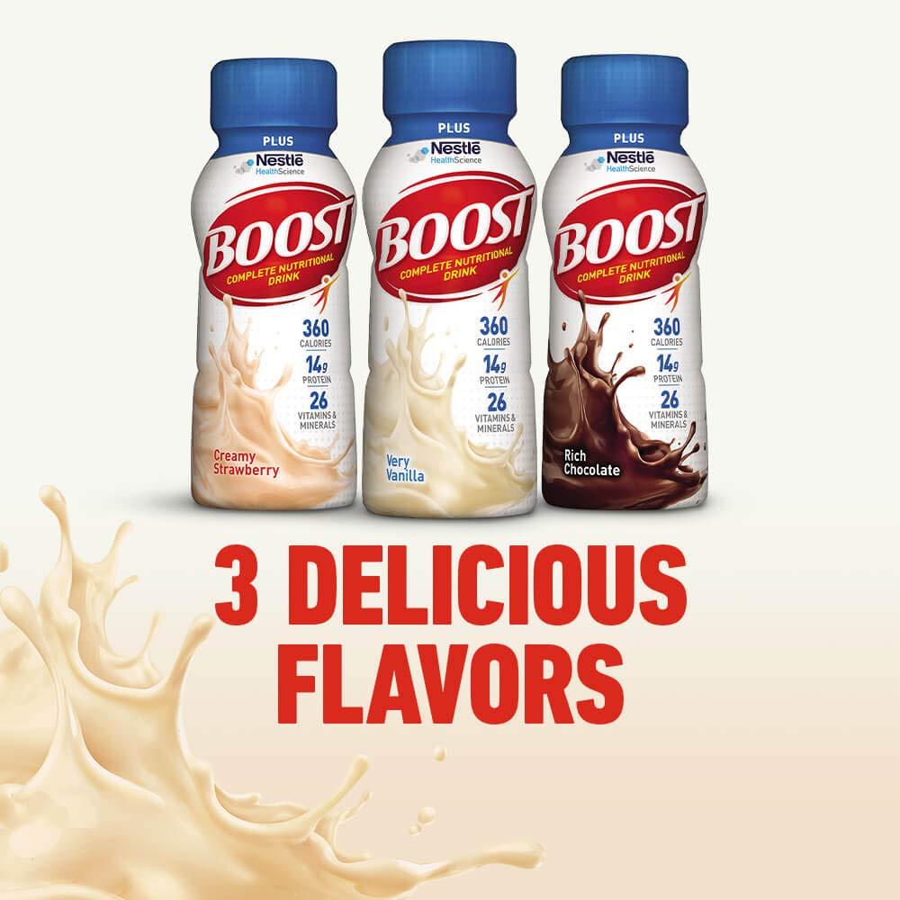 Boost Plus Very Vanilla Nutritional Drink 8 fl oz Bottle 12 Pack ...