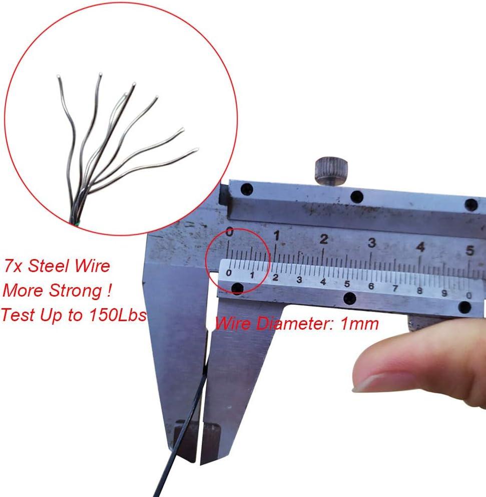 Stainless Steel Fishing Wire Leader Line 100-120Lb Heavy Duty with ...