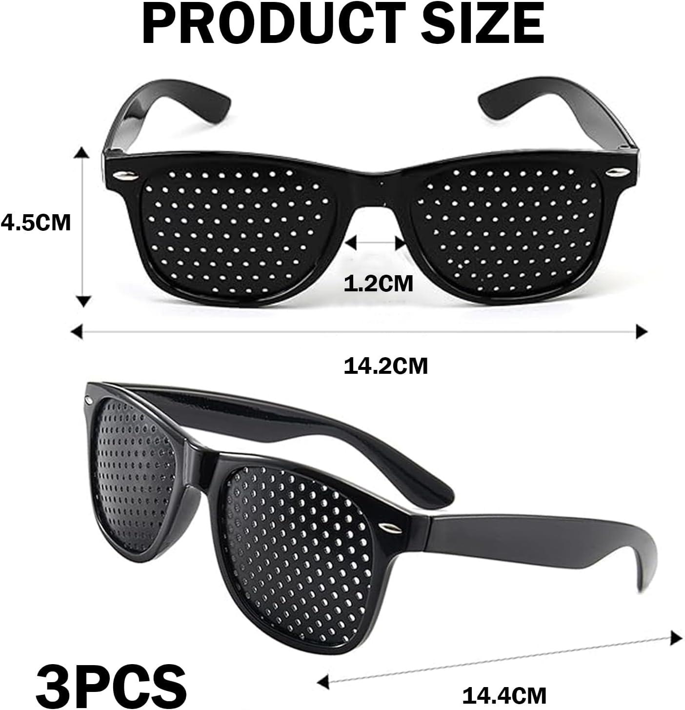 Hengrongshen Pinhole Glasses - 3 Pack Foldable Eye Relaxation Training ...
