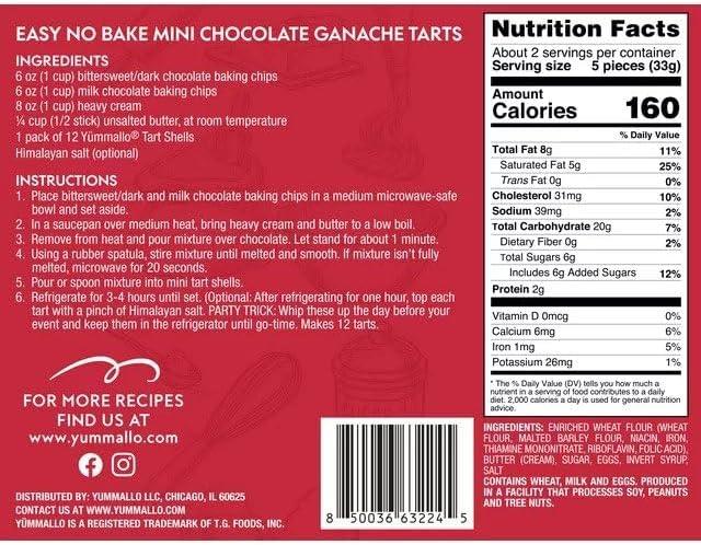 Yummallo Mini Shortbread Tart Shells 12 count | Buy Now with Express ...