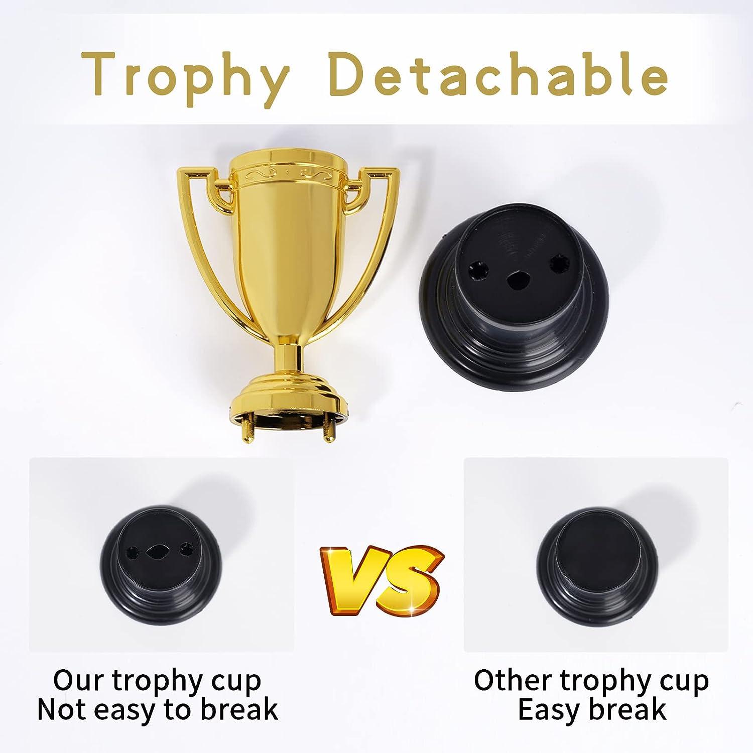 24 Pack Mini Gold Award Trophy Cup - 4 Inch Plastic Trophies for Kids ...