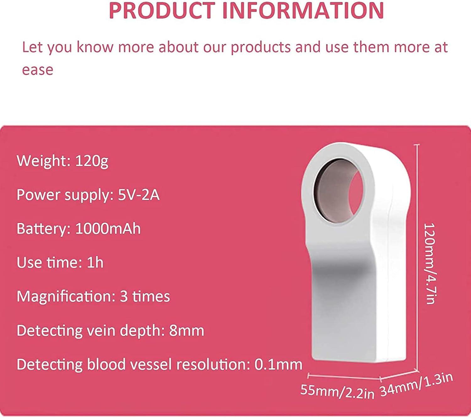 Samnuerly Vein Finder | Rechargeable Vein Viewer for Nurses | Easy ...