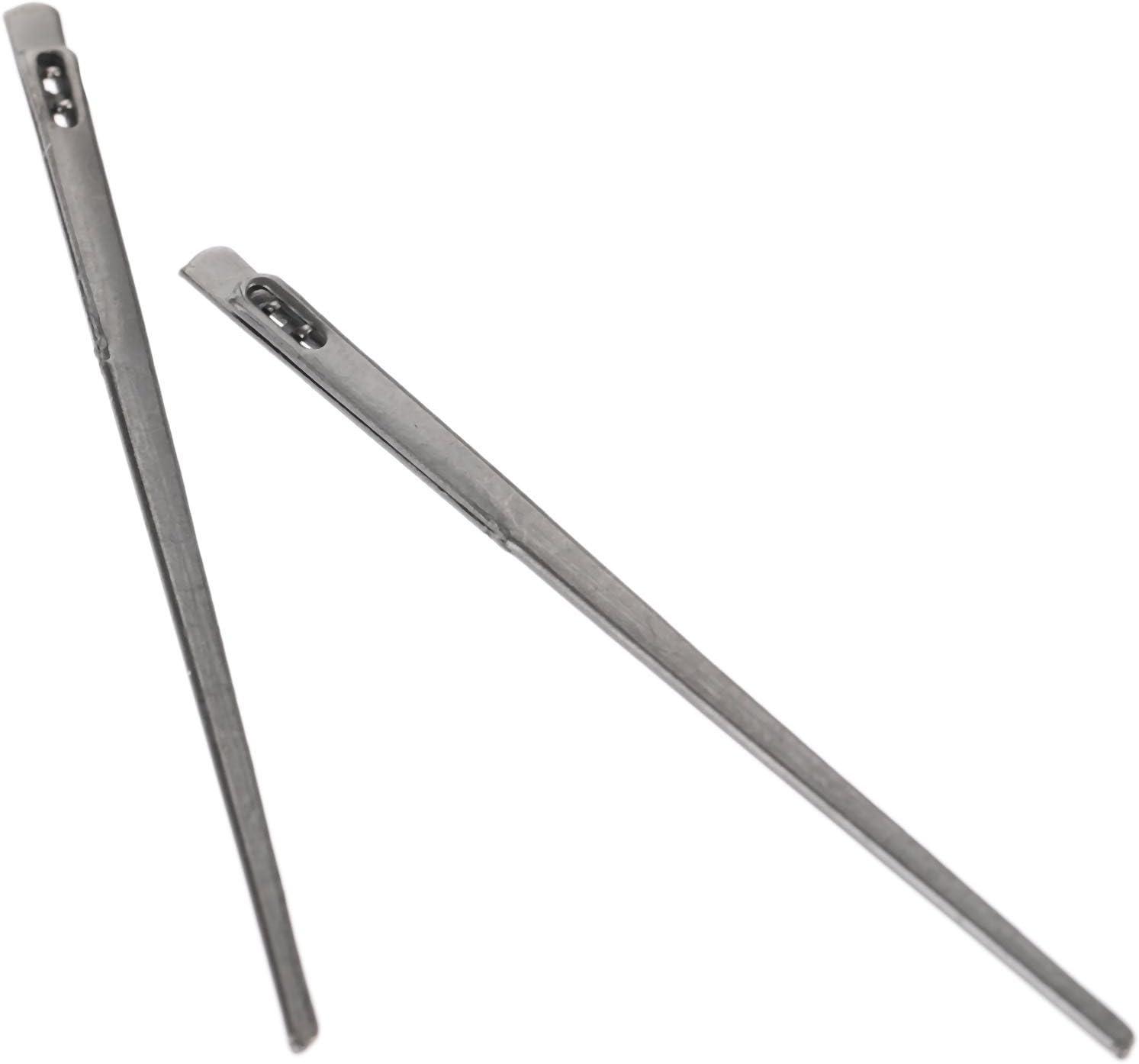 Dophee 2Pcs Two Prong Steel Needle LeatherCraft Tool for Handmade DIY ...