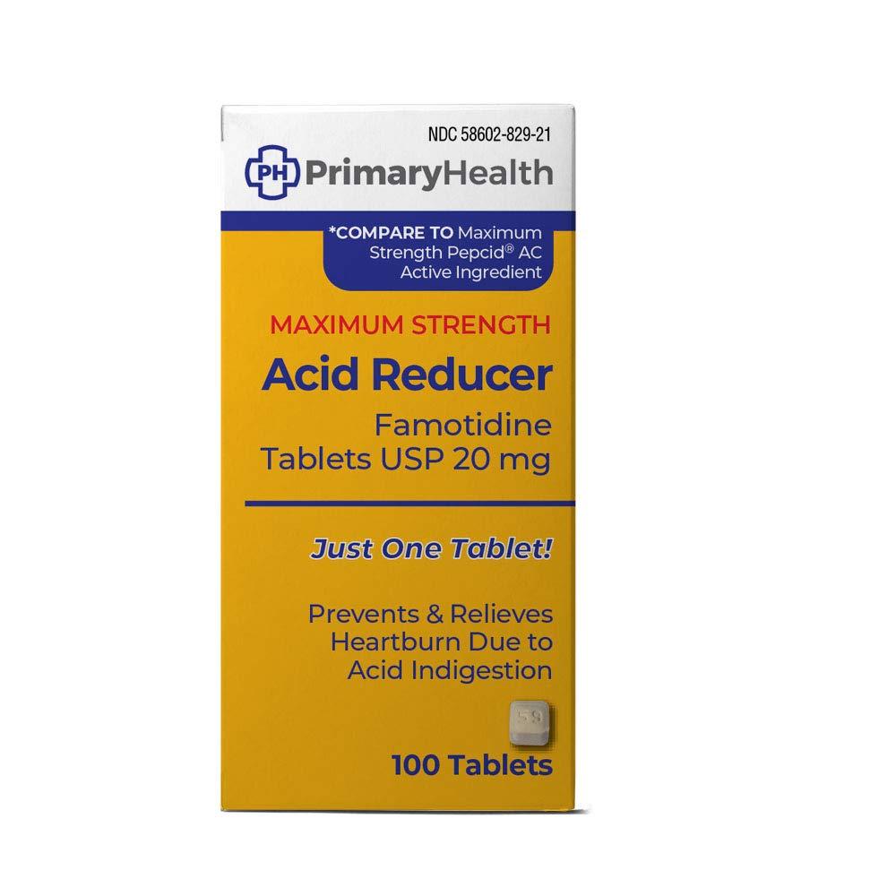 Primary Health Maximum Strength Famotidine 20mg Tablets - 100 Count ...