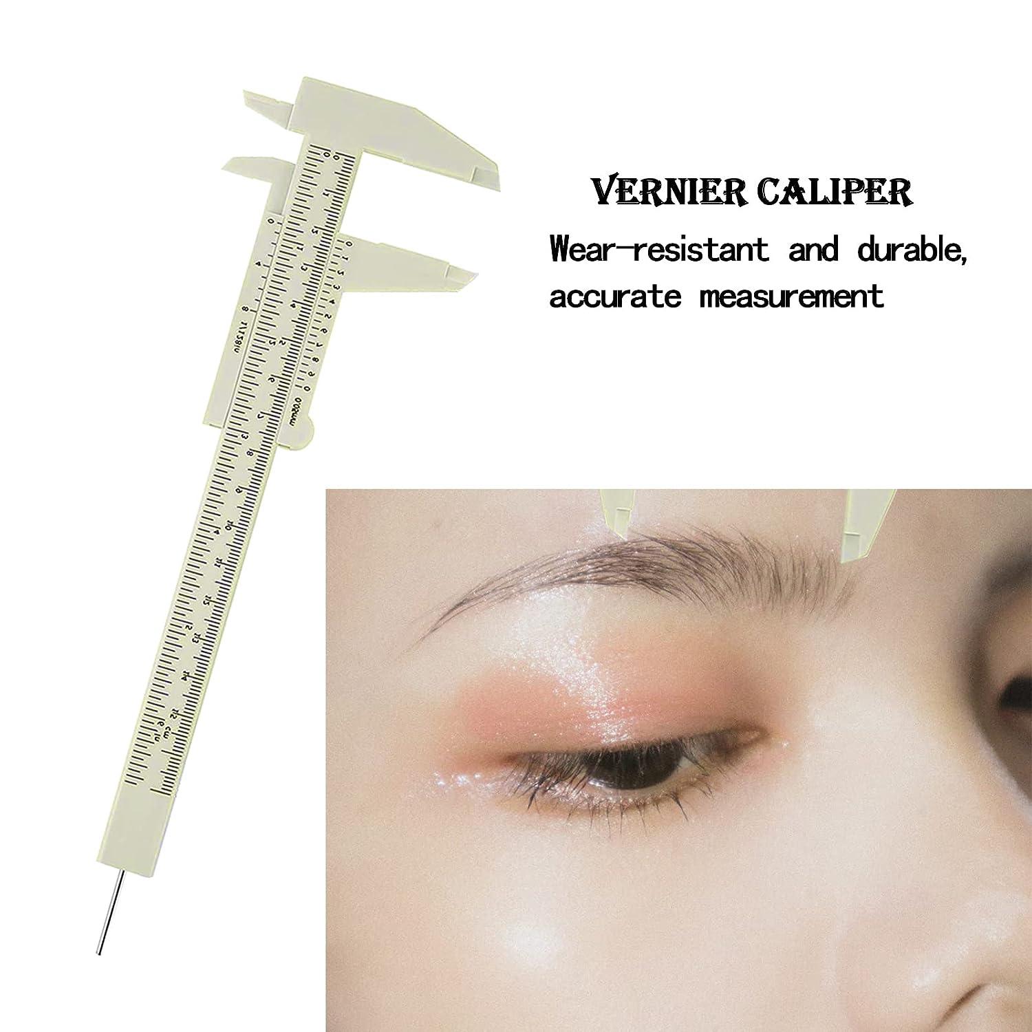 5-Piece Eyebrow Measuring Ruler Vernier Caliper Set for Perfect Tattoo ...