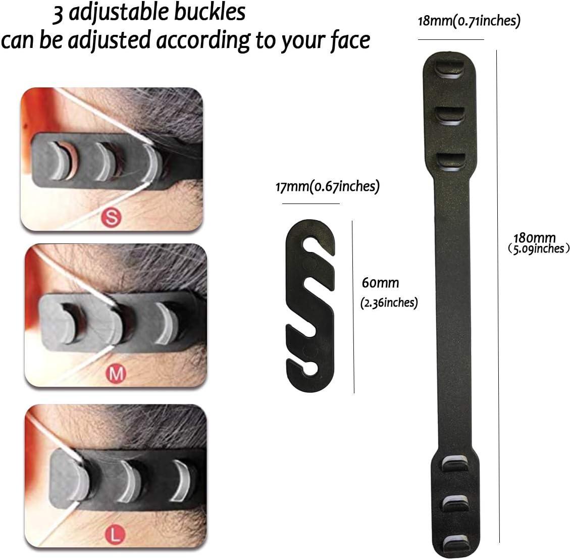 Greenf Face Mask Strap Extender Adjustable 10+2 Pcs - Black for Adults ...