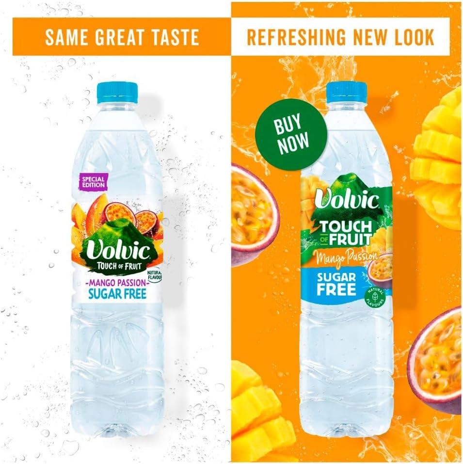 Volvic Touch of Fruit Sugar-Free & Low Sugar Natural Flavoured Water ...
