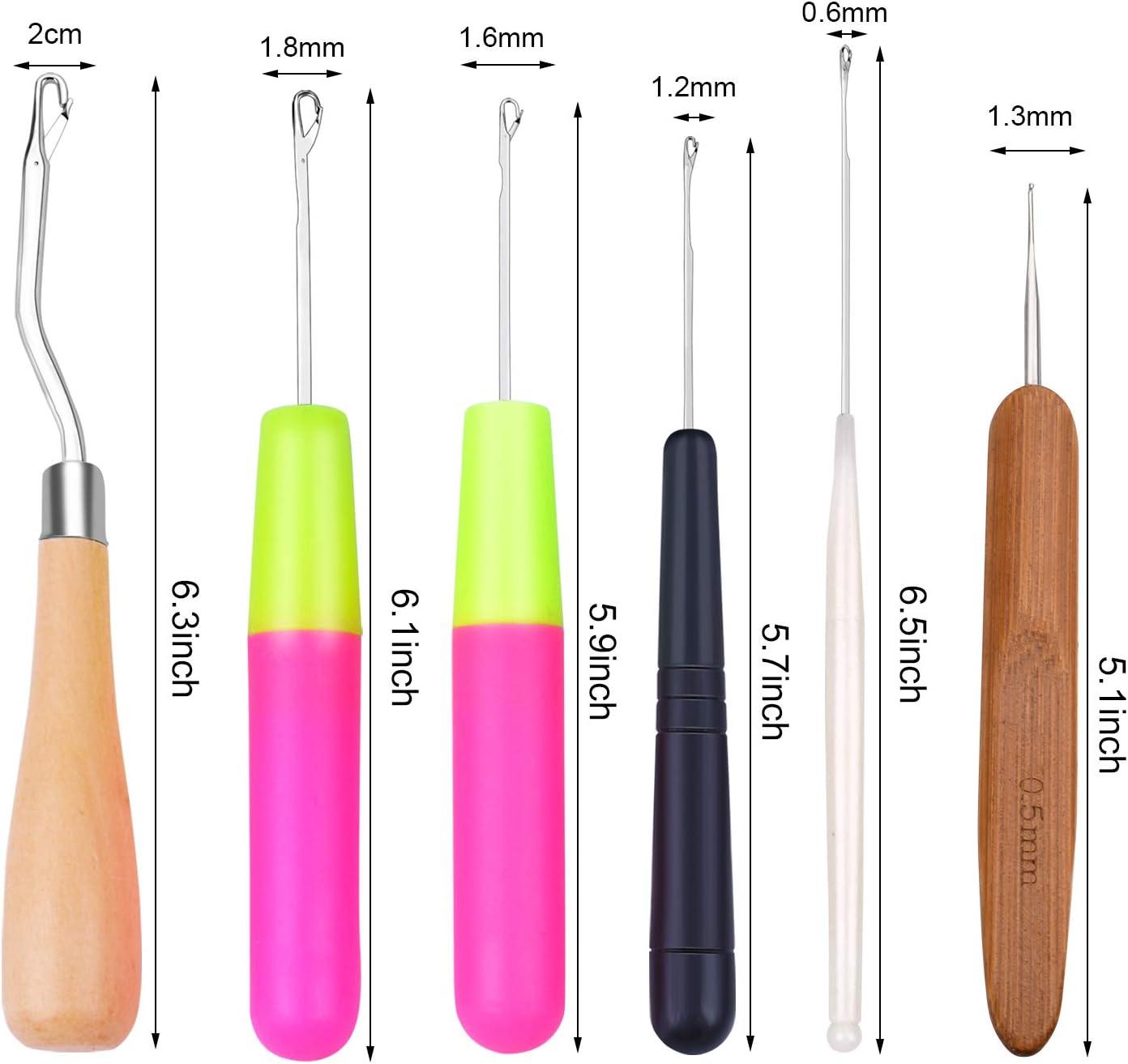 Dreadlocks Crochet Hook & Interlocking Tools Set for Easyloc Hair Tool ...