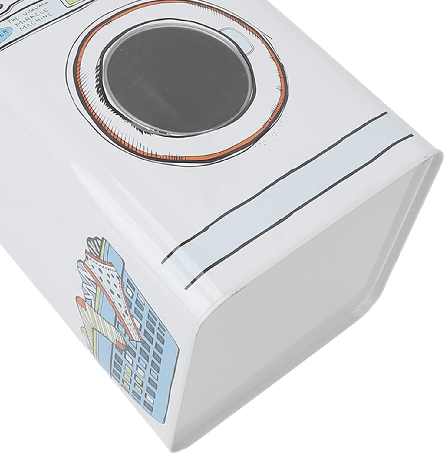 Laundry Powder Box Tin Blue Decor Display Washing Machine Shape ...