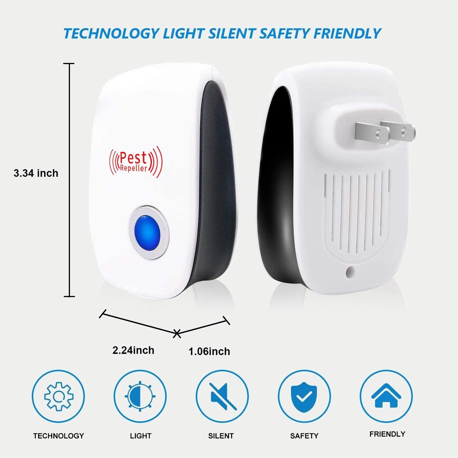 TEcoArt Ultrasonic Pest Repeller - Indoor Plug - Electronic ...