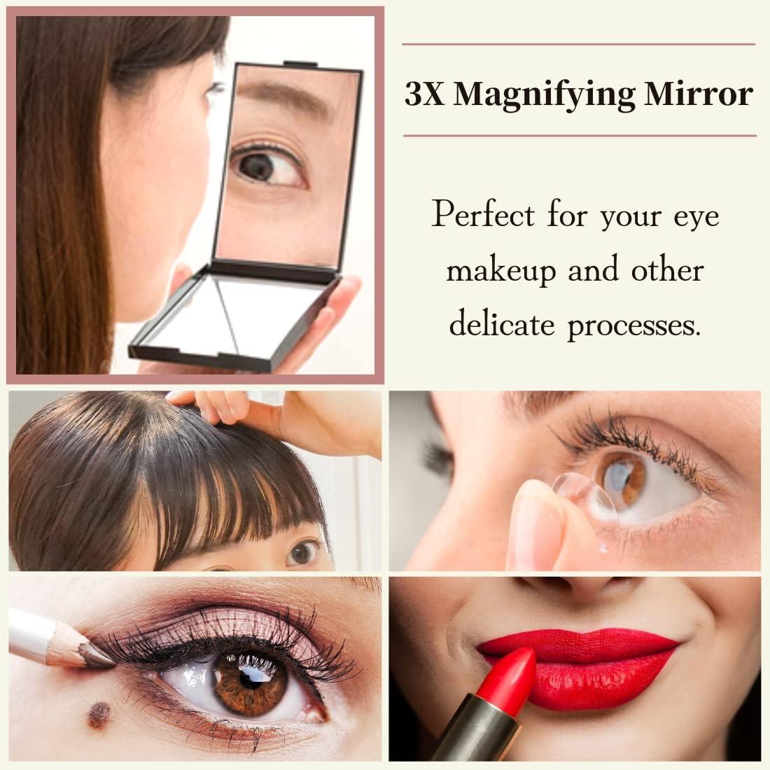 HORIUCHI Maki-e Art Travel Mirror - Compact Japanese Makeup Mirror 1X ...