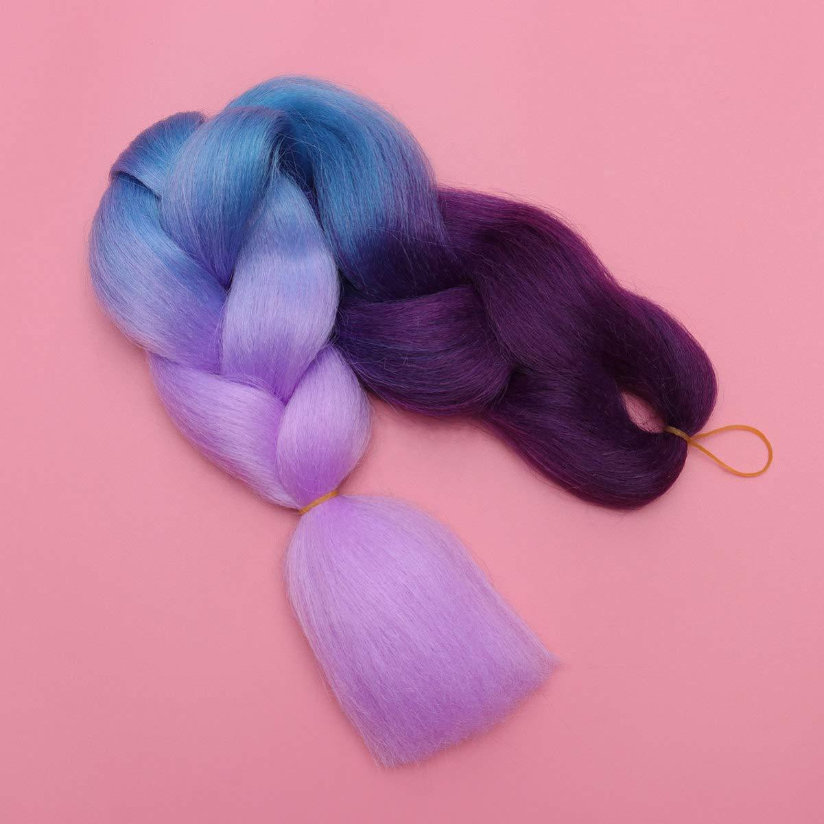 Long Jumbo Braids - 3 Pieces High-Temp Box Braid Hair Extensions ...