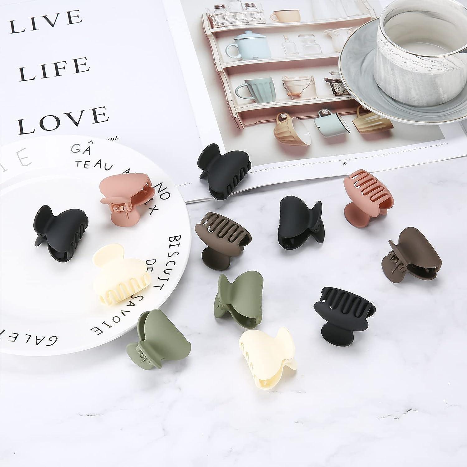 12-Pack Small Hair Claw Clips for Women - Lolalet Cute Medium Size ...