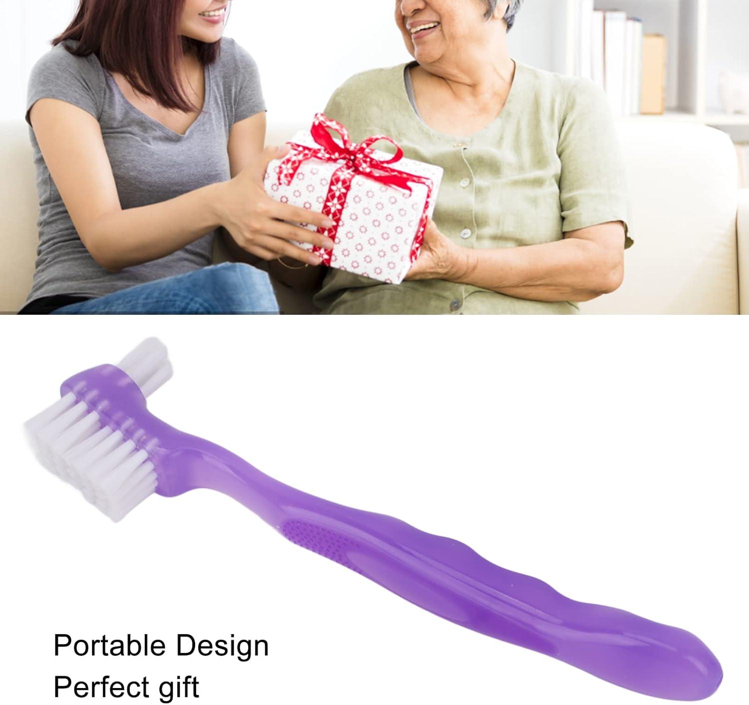 Shop Portable Dual Head False Teeth Cleaning Brush - Hard Denture Care ...