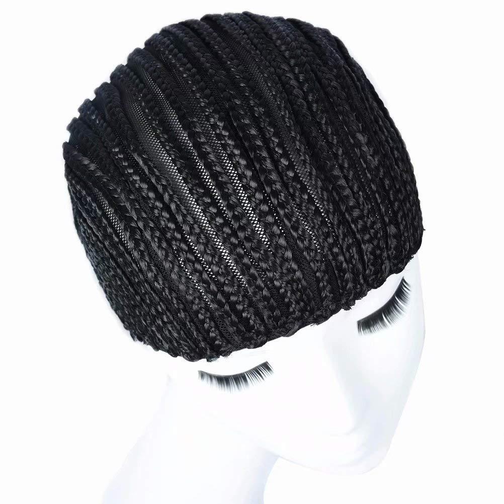 2Pcs Crochet Cornrow Wig Caps for Women - Stretchy Braided Caps with ...
