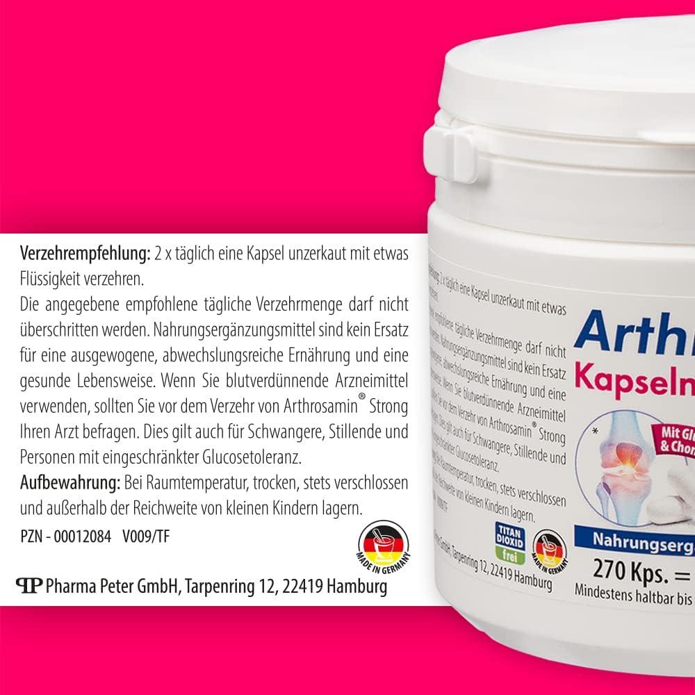 Arthrosamin Strong Joint Capsules with Hyaluronic Acid - 270 Capsules ...