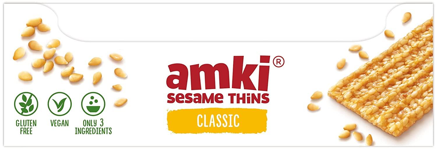 AMKI Sesame Thins Classic - Gluten Free Vegan Snack, 24 Pack 720g | Buy ...