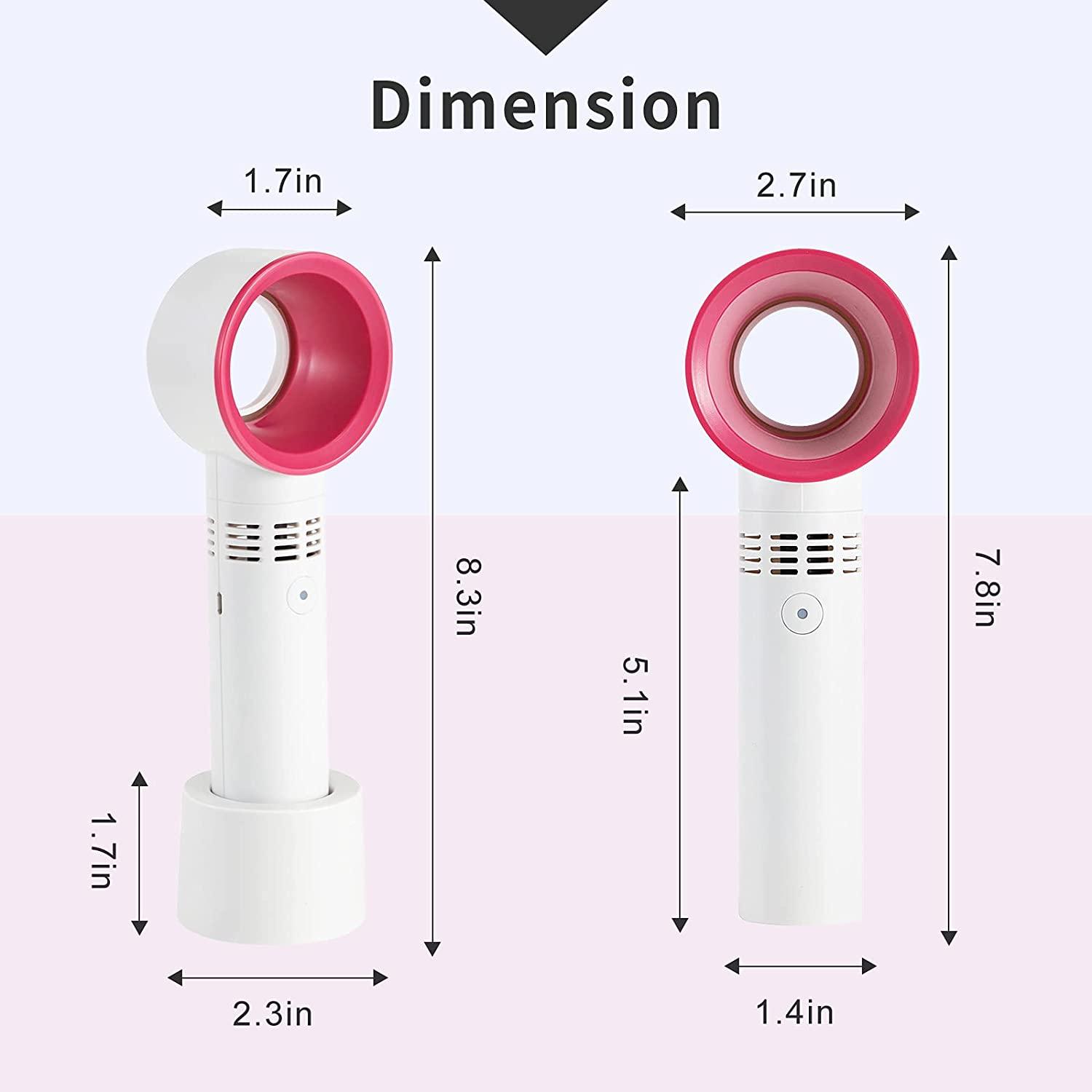 Lash Fan USB Mini Portable Rechargeable Bladeless Fan - Handheld ...