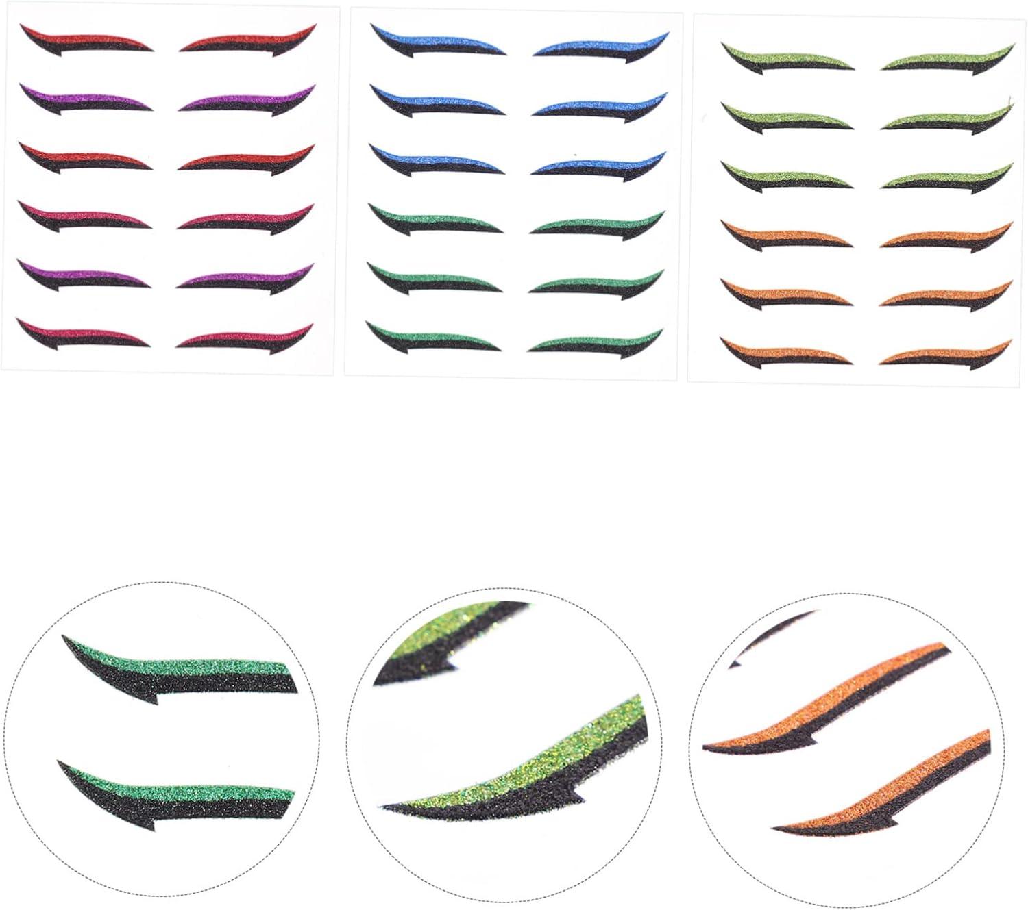 18 Pairs Anti Sweat Eyeliner Instant Eyeliner Stickers Makeup Tape ...