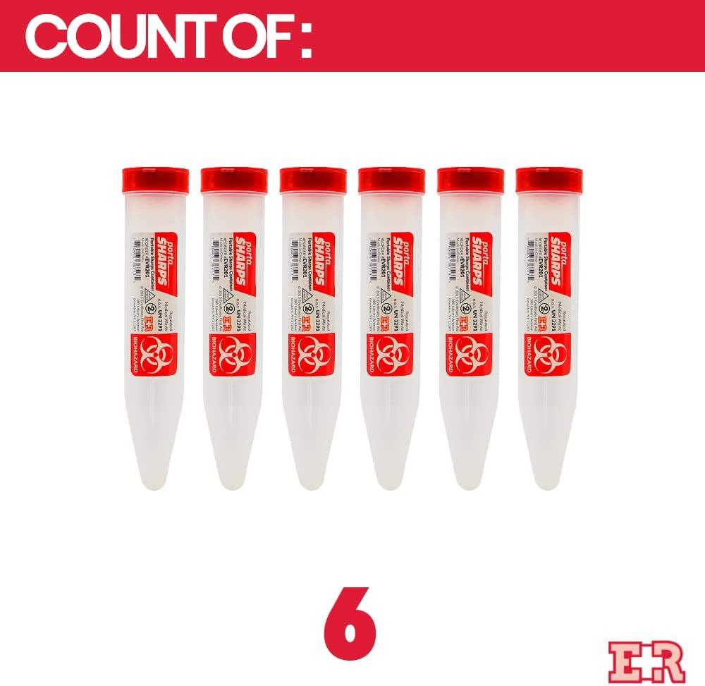 Ever Ready First Aid Porta Sharps Container - 6 Pack | Locking ...
